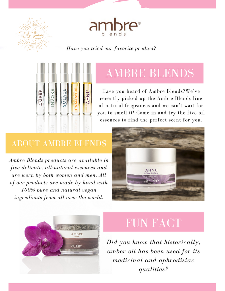 Come Shop Ambre Blends In Store Now! – Lilly Thomas
